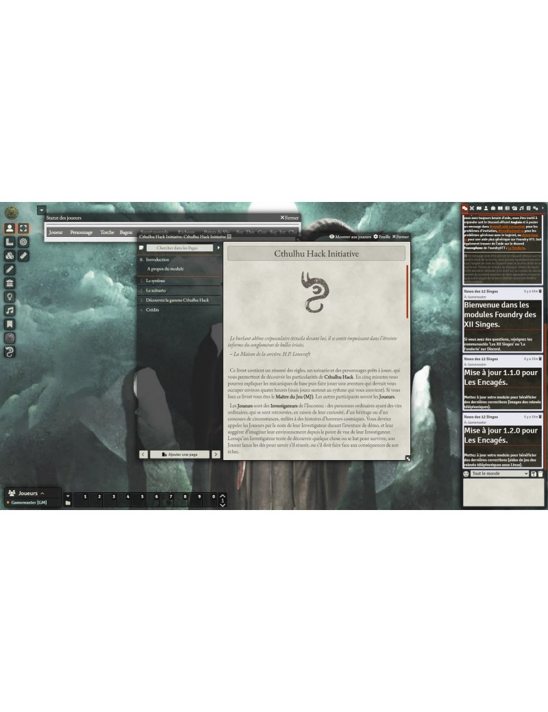 Module Foundry - Cthulhu Hack - Initiative