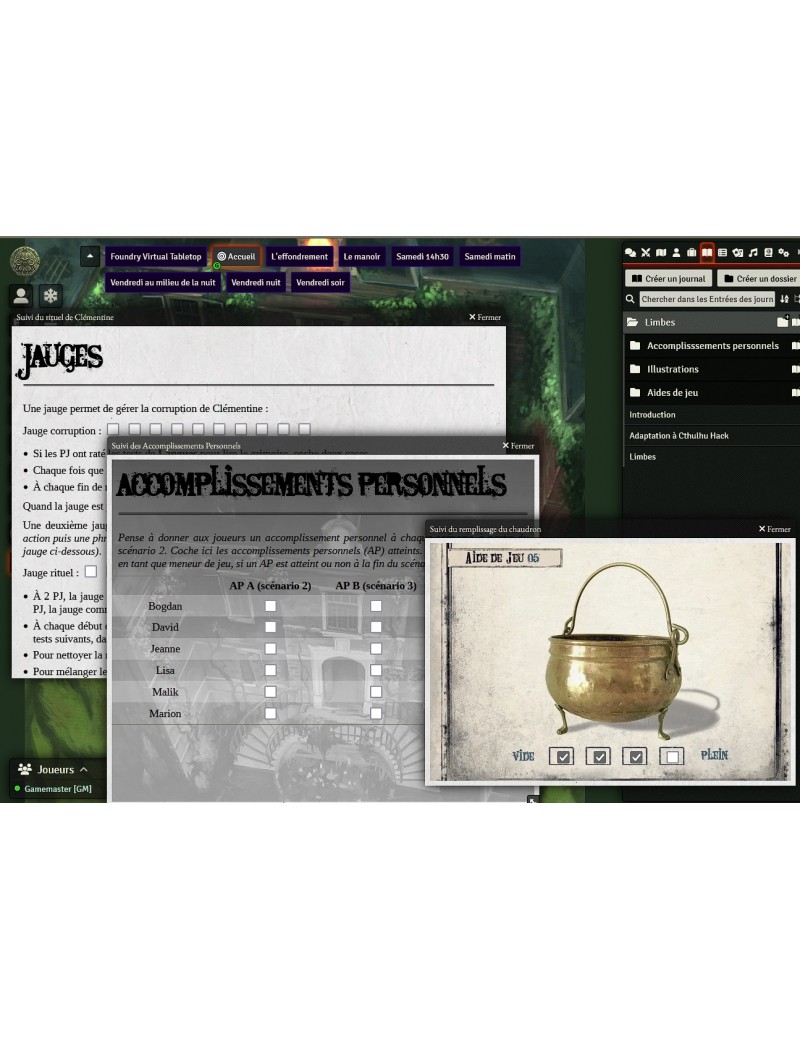 Module Foundry - Cthulhu Hack ou Clé en Main - Limbes