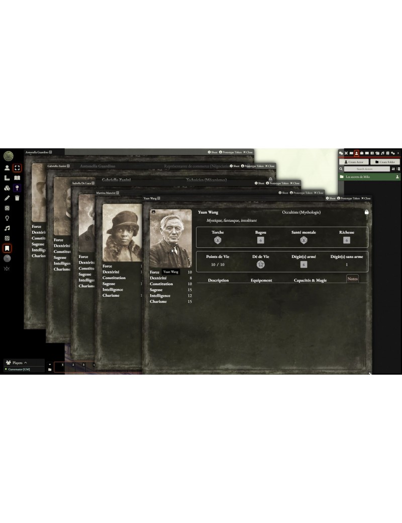 Module Foundry - Cthulhu Hack - Les Secrets de Milo (campagne)